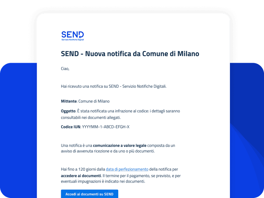 Per i cittadini | SEND - Servizio Notifiche Digitali